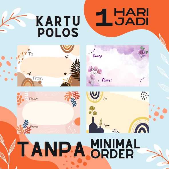 Jual Kartu Ucapan Polos, Gretting card polos, blank card bisa tulis ...