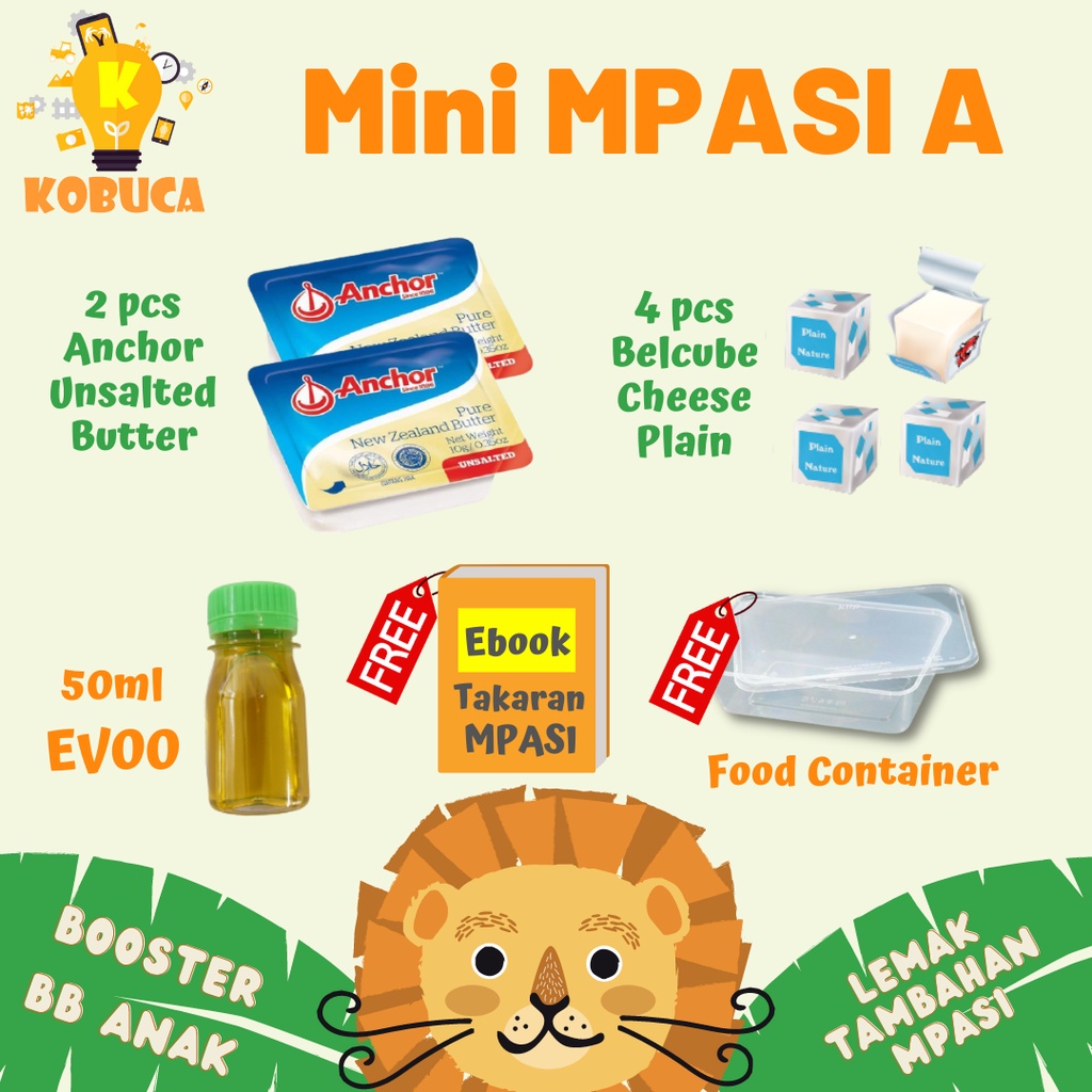 Jual Paket MPASI Mini - Lemak Tambahan MPASI EVOO Belcube UB Unsalted ...