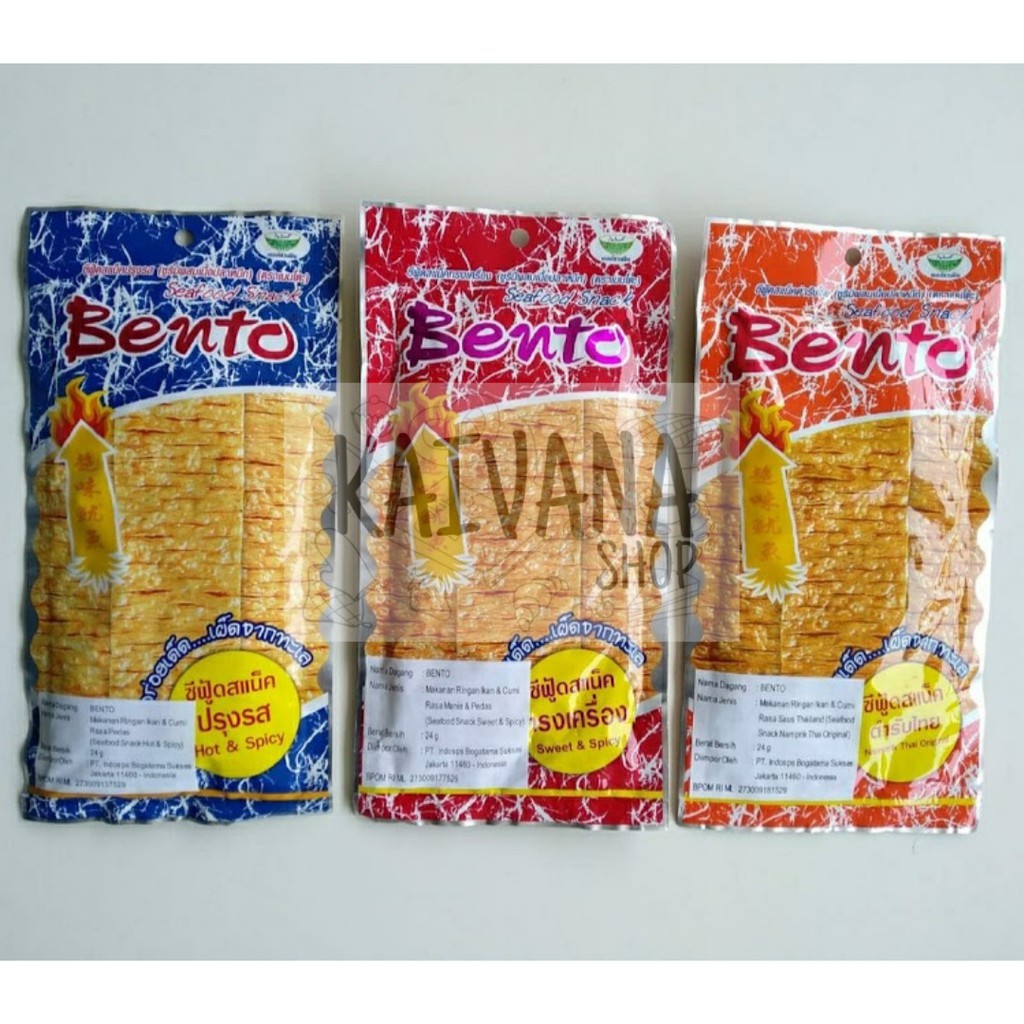 BENTO Seafood 24 Gram | Snack Pedas Thailand | Snack Juhi Thailand ...