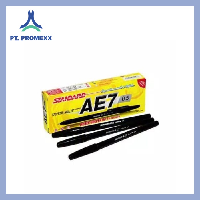 Jual Pulpen Standard AE7 0,5 Hitam 1 Pack | Shopee Indonesia
