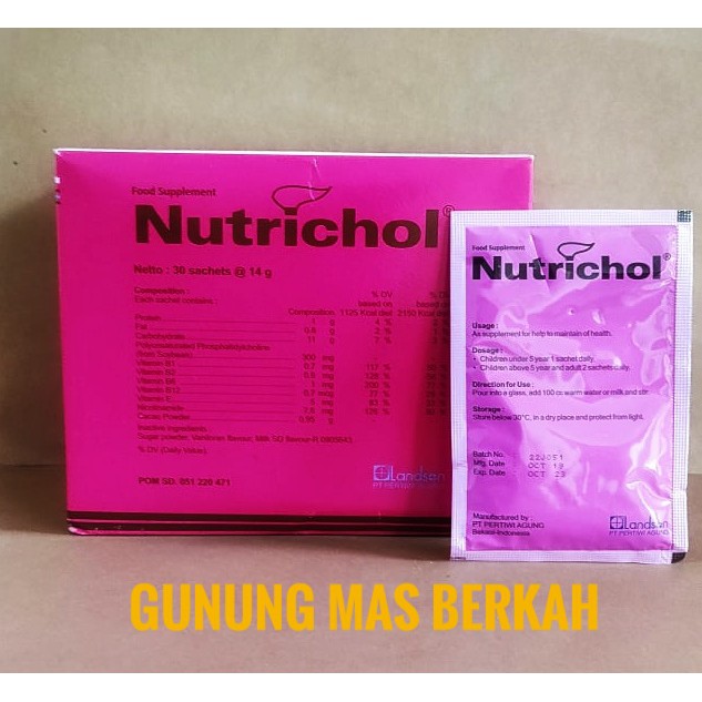 Jual NUTRICHOL 30 Sachet - Suplemen untuk menjaga kesehatan tubuh ...