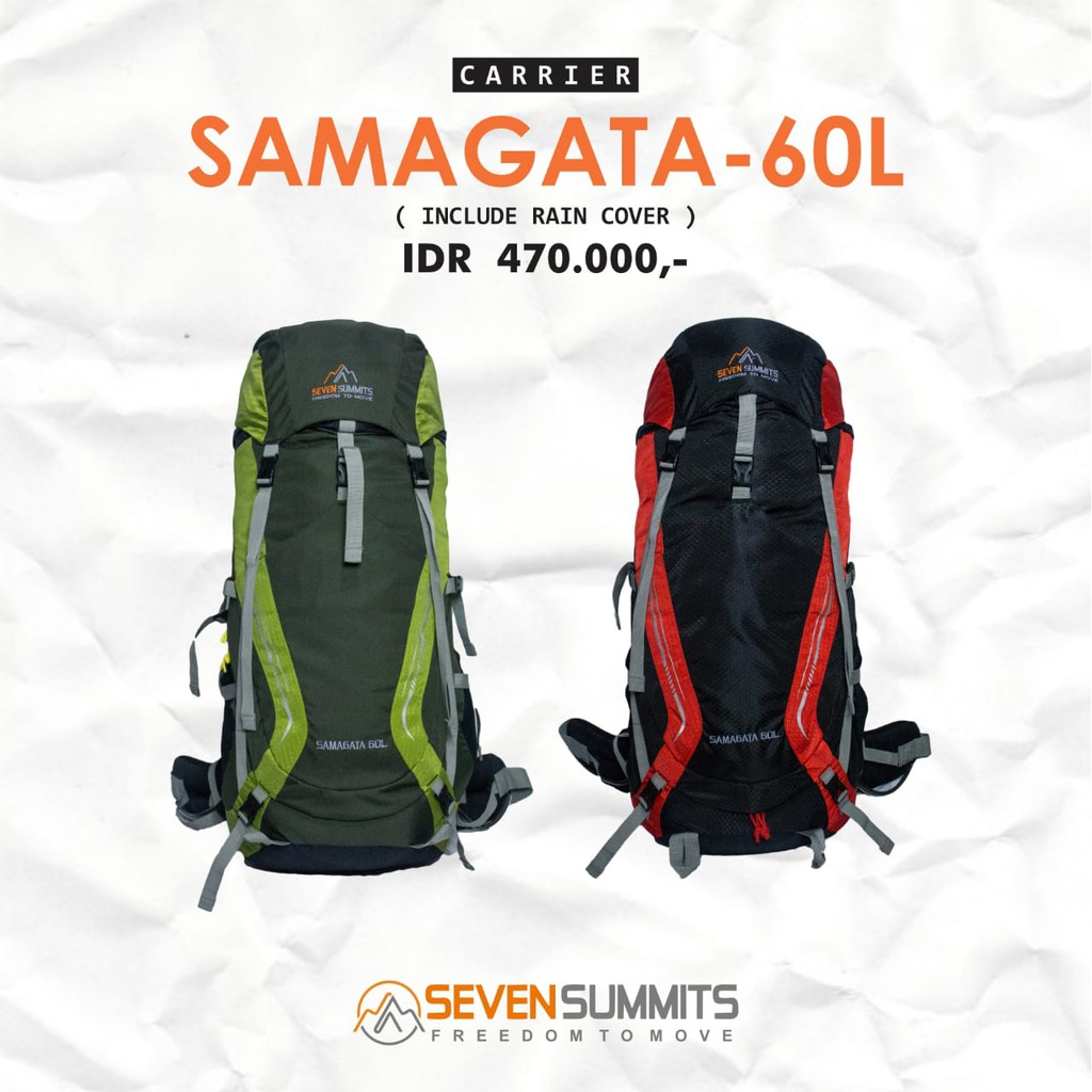 Jual Carrier Seven summits Samagata 60L / Tas Gunung / Tas Punggung Seven Summits 60L | Shopee ...