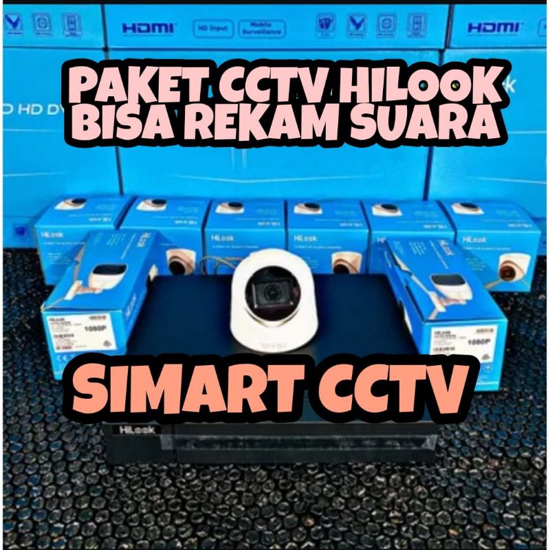 Jual PAKET CAMERA CCTV 1 KAMERA HILOOK 2MP AUDIO BUILT IN MIC 4CHANNEL CH BISA REKAM SUARA SOUND ...