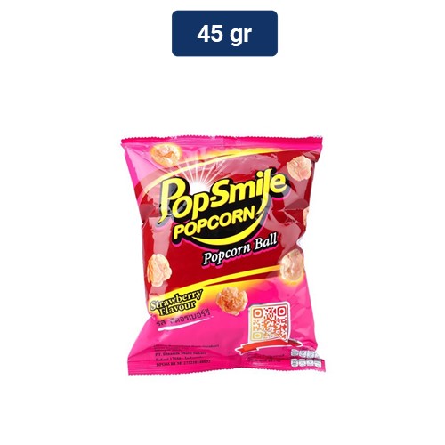 Jual Pop-Smile Popcorn Ball Strawberry Flavour 45 gr | Shopee Indonesia