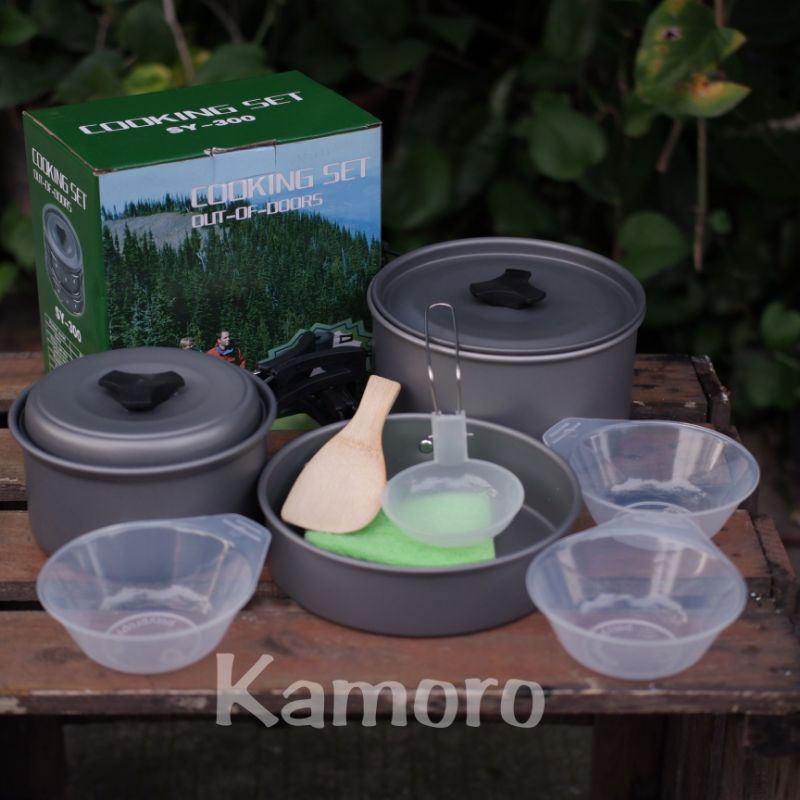 Jual Cooking Set SY 300 - Nesting Alat Masak Camping | Shopee Indonesia