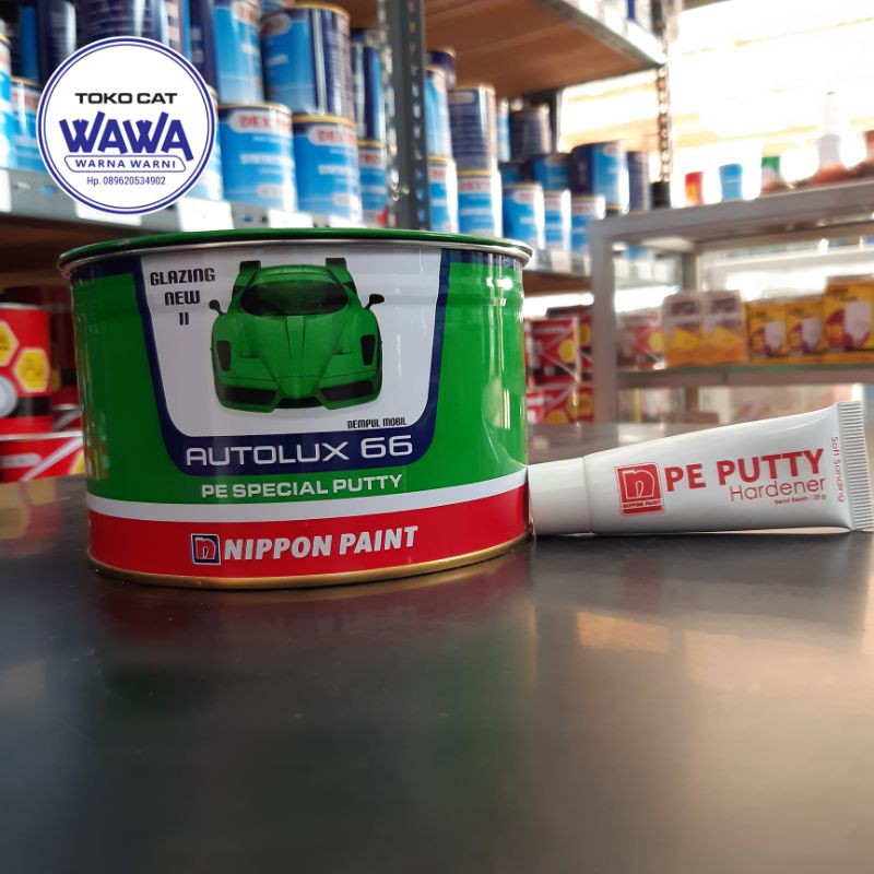 Jual dempul Autolux 66 PE Special Putty Nippon 1kg | Shopee Indonesia