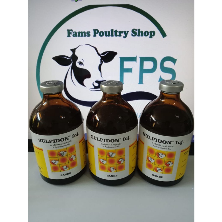 Jual SULPIDON 100 ml SANBE - Obat Pereda Sakit Hewan Analgesik ...