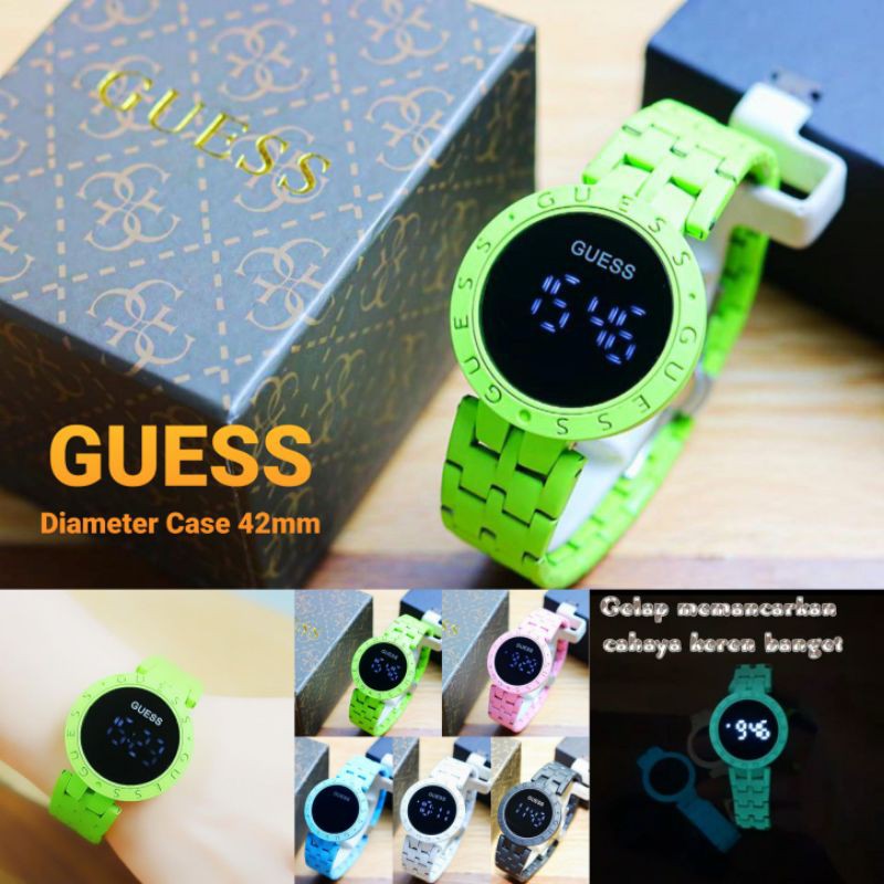 Jual Jam Tangan Digital Unisex GUESS WY5051D Digital LED Light (Radium ...