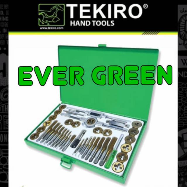 TAP Set dan Snei Set 40 pcs TEKIRO Alat Hand Tap Drat Snai Drat 3 - 12 ...