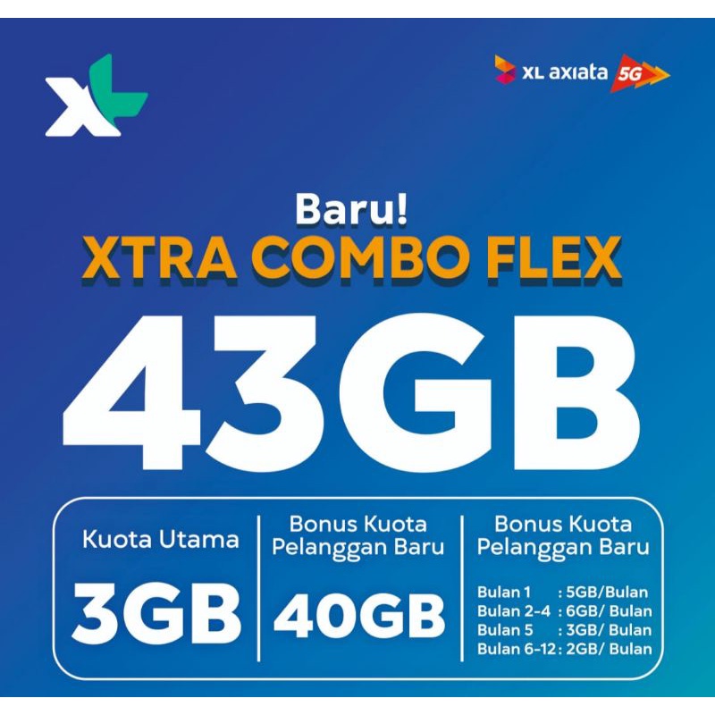 Jual KARTU PERDANA XL XTRA COMBO FLEX S/3(SIAP PAKE) | Shopee Indonesia