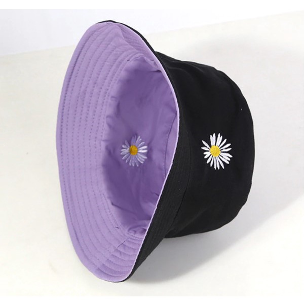 Topi Bucket Wanita Dewasa Motif Bordir Bunga Daisy / Bucket Wanita Dua ...