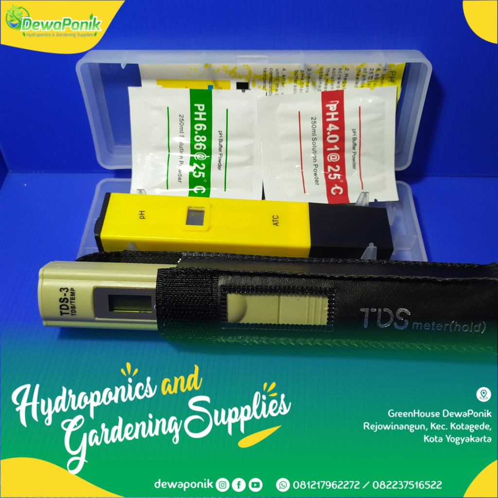 Jual Paket Alat Ukur pH Meter & TDS Meter Digital untuk Hidroponik system atau Air Akuarium ...