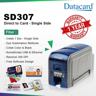 Jual PRINTER KARTU DATACARD SD307 SINGLE SIDE CETAK KARTU PVC SATU SISI ...