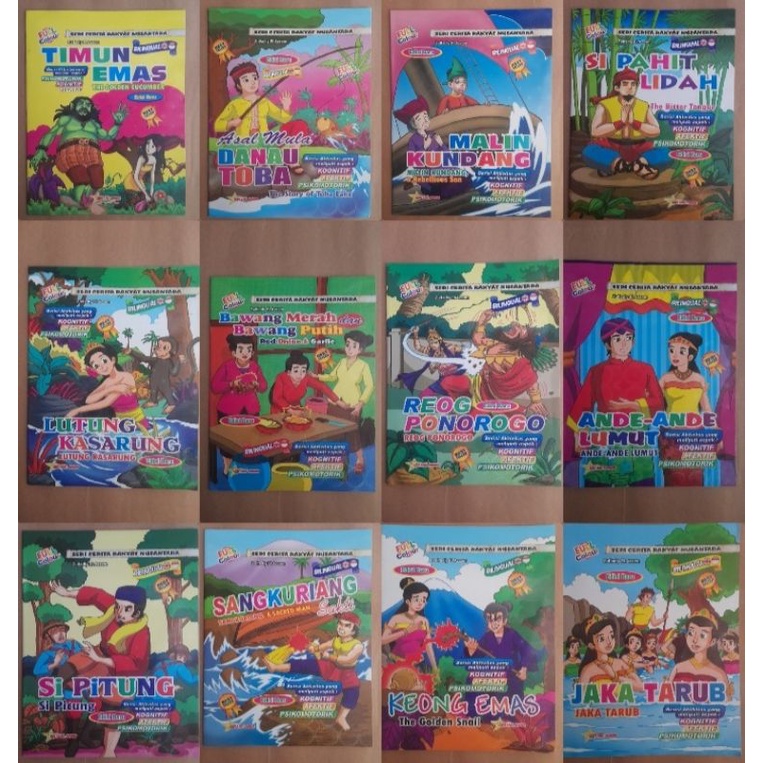 Jual Buku Anak : Seri Cerita Rakyat Nusantara 12 Buku Lengkap Full Colour Ukuran A4 | Shopee ...