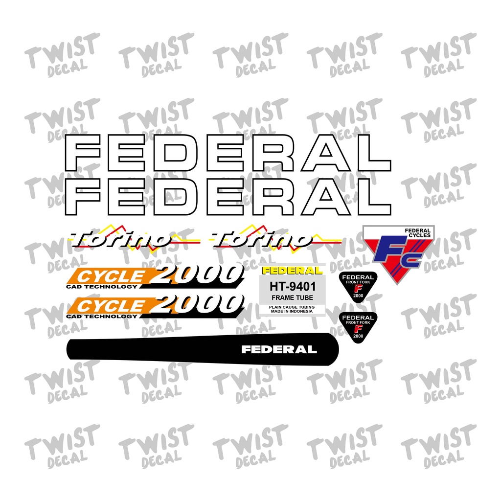 Jual STIKER DECAL FEDERAL TORINO | Shopee Indonesia