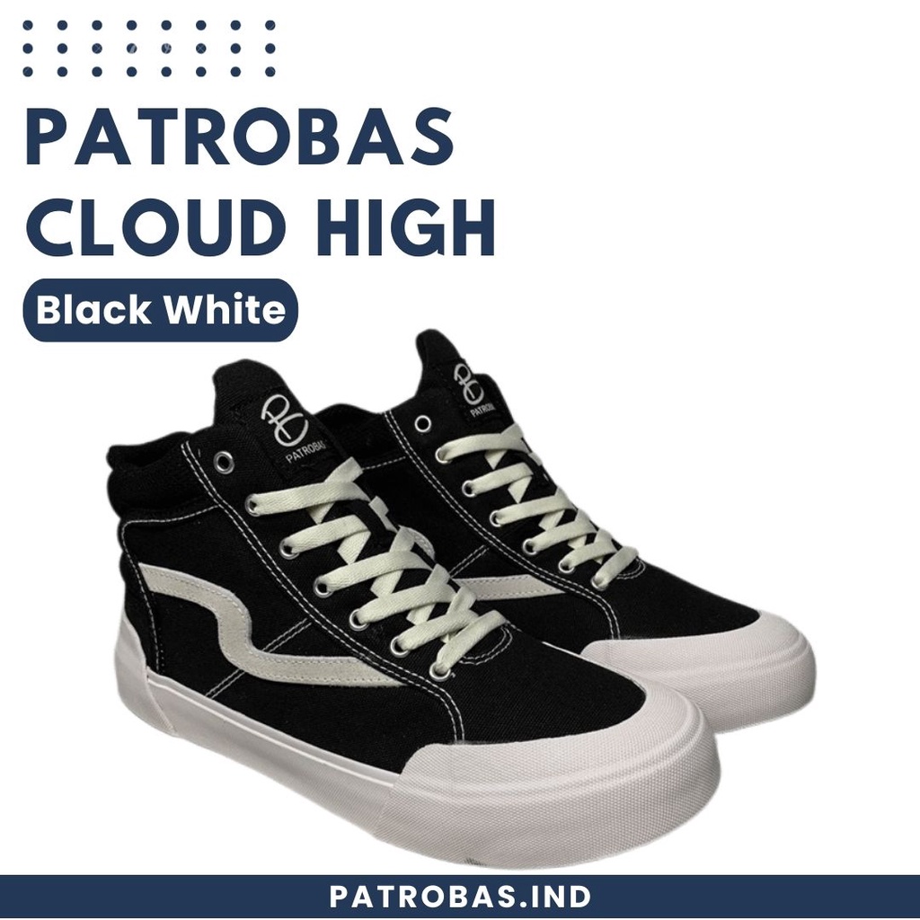 Jual Patrobas Cloud High Black White Original | Shopee Indonesia