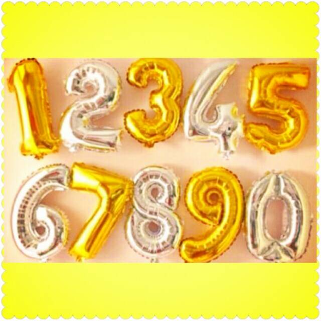 Jual Balon Angka, Balon Huruf Gold dan Silver | Shopee Indonesia