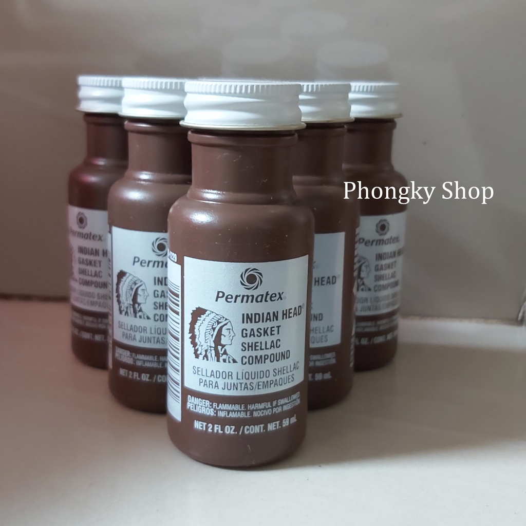 Jual PERMATEX | INDIAN HEAD, GASKET SHELLAC COMPOUND - 59ml | Shopee ...