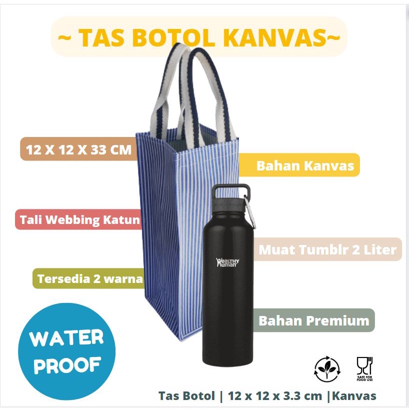 Jual tas untuk tumblr / tas tempat minum / tas botol bertali kapasitas ...