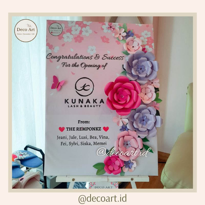 Jual Papan Bunga Kertas / Karangan Bunga Jakarta Tangerang Soft Opening ...