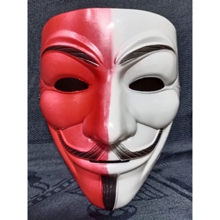 Jual topeng hacker anonymous merah putih indonesia / topeng pesta ...