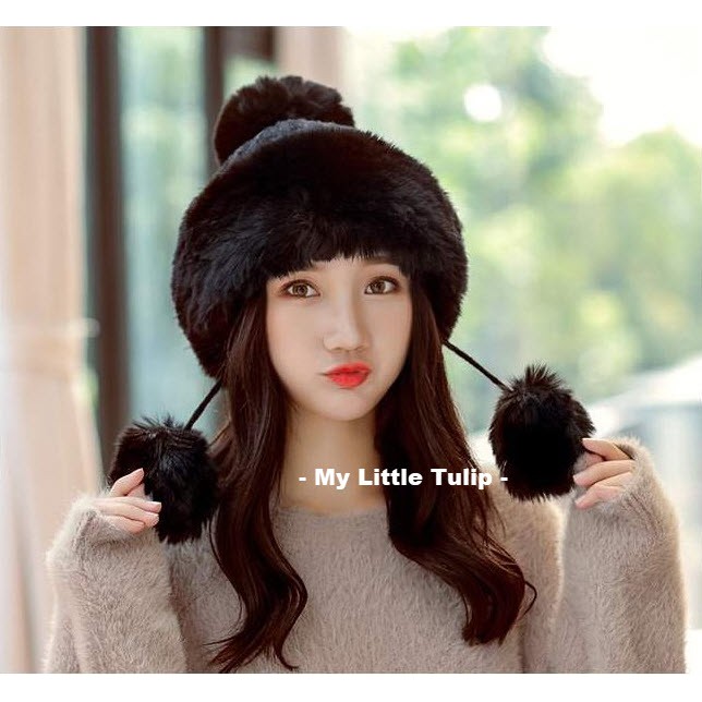Topi Winter PREMIUM Winter Collection Bulu Tebal Rusia Harbin Style ...