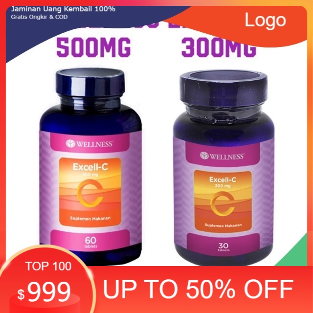 Jual produk Wellness Excell C 500mg atau 300mg Vitamin C Suplemen ...