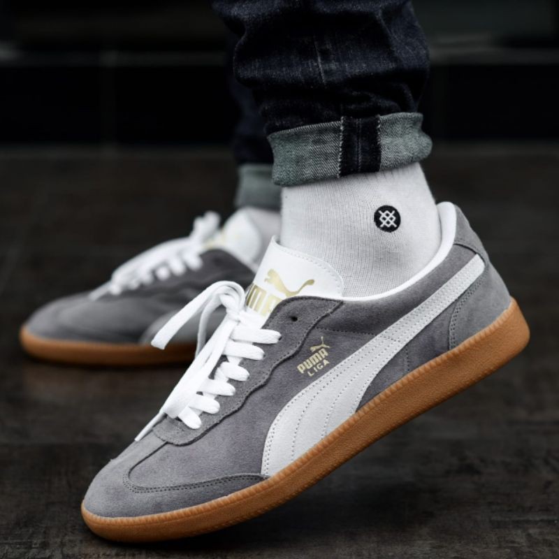 Jual PUMA LIGA GREY WHITE GUM SOLE 100% ORIGINAL | Shopee Indonesia