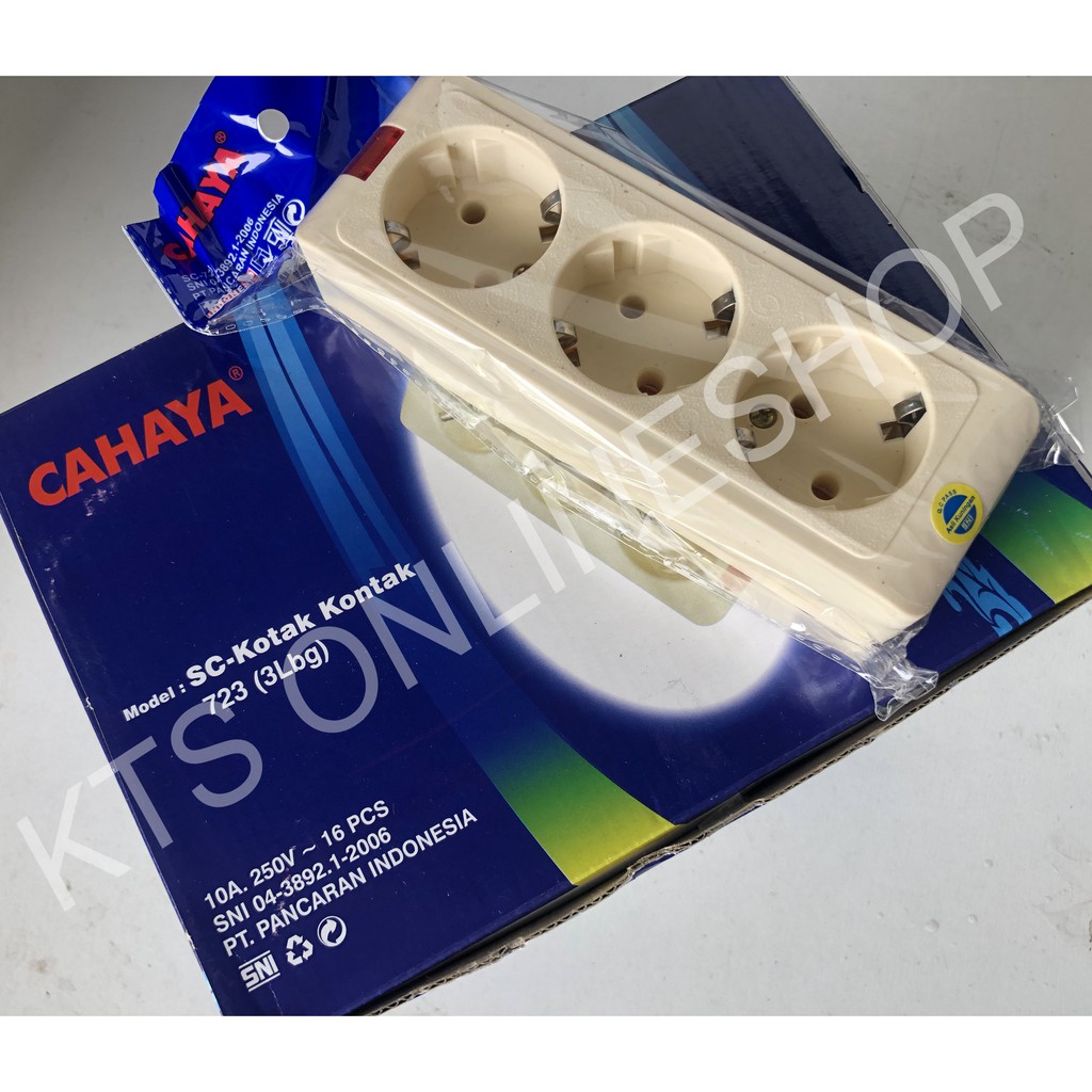 Jual Stop Kontak 3 Lubang/Stopkontak 3Lubang CAHAYA | Shopee Indonesia