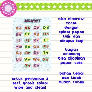Jual Poster Belajar Edukasi Edukatif Anak Alfabet ABC Huruf Abjad Lucu ...