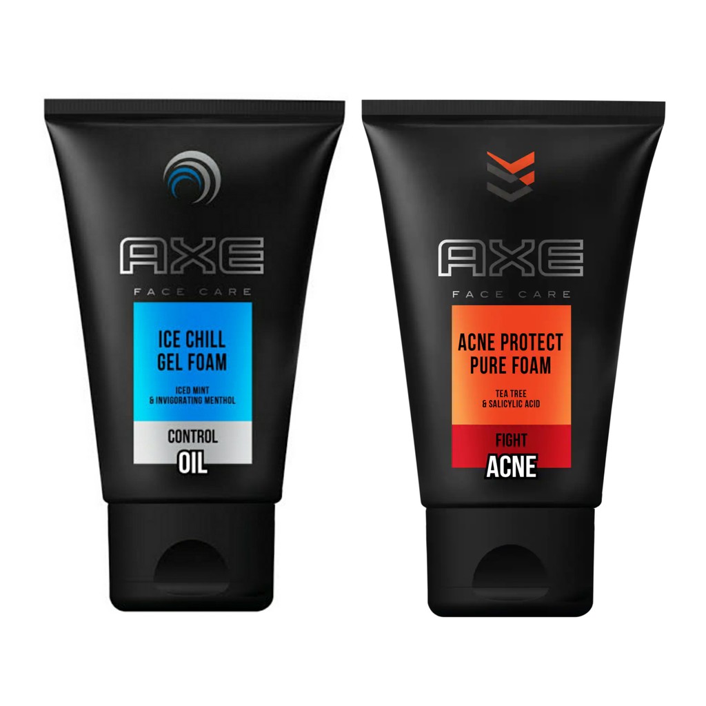 Jual Axe Face Care 100gr Ice Chill Gel Foam/Acne Protect Pure Foam ...