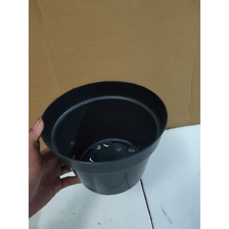 Jual pot plastik hitam ukuran 20 cm per1PCS - pot plastik hitam - pot ...
