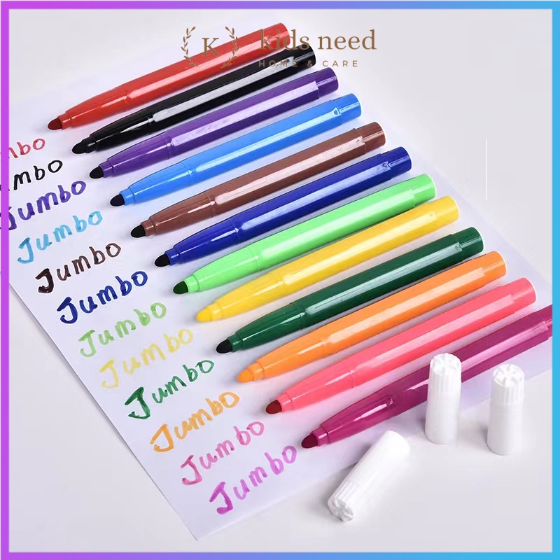 Jual Spidol 12 Warna Set Murah/Colouring Marker Pencil/Spidol Warna ...