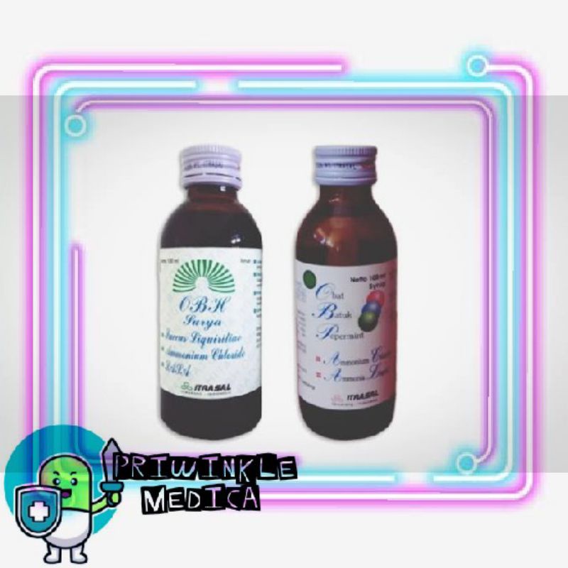 Jual itrasal OBH OBP obat batuk hitam putih berdahak 100ml 100 ml ...