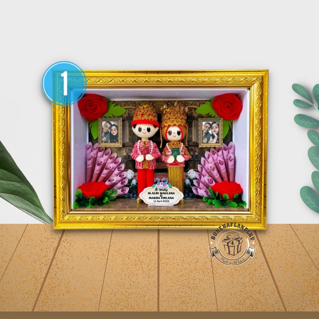 Jual Mahar Unik Pengantin Adat Palembang Frame 3D 21x30cm ...