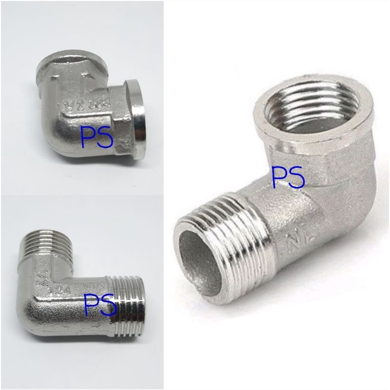 Jual Knee Keni Elbow Siku L Drat Luar 1/2 x 1/2 Stainless 304 - Sambungan elbow Nepel Pipa Drat ...