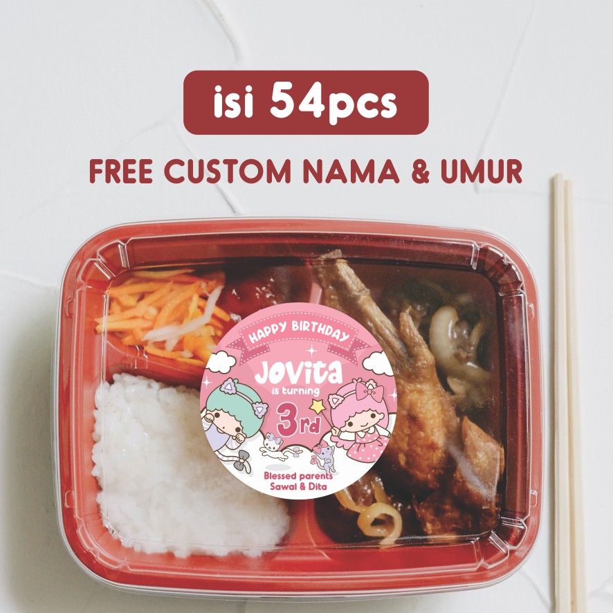 Jual stiker bento birthday - stiker ulang tahun anak free custom nama ...