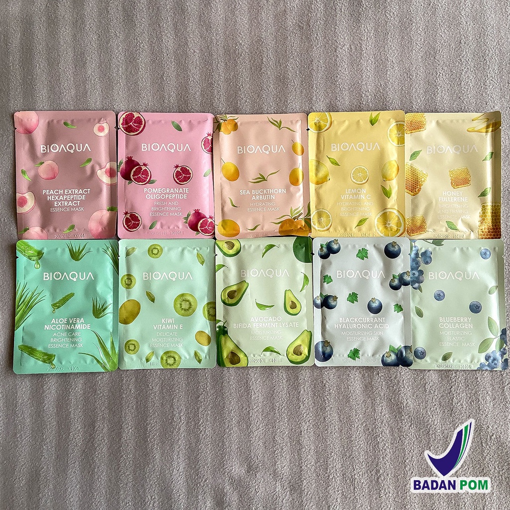 Jual Masker Wajah Bioaqua Sheet Mask BPOM Masker Topeng Bioaqua Face ...