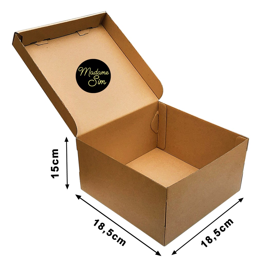 Jual KOTAK KUE - CAKE BOX - DUS BOLU 18x18x15 (ISI : 10 PCS) | Shopee ...