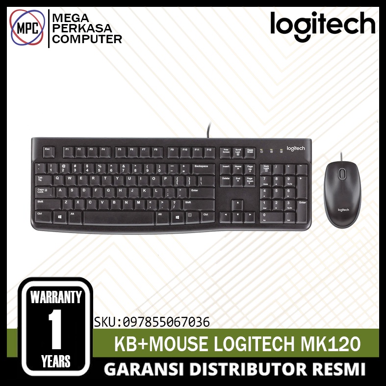 Jual Logitech Mk120 Keyboard Mouse Usb Combo Shopee Indonesia