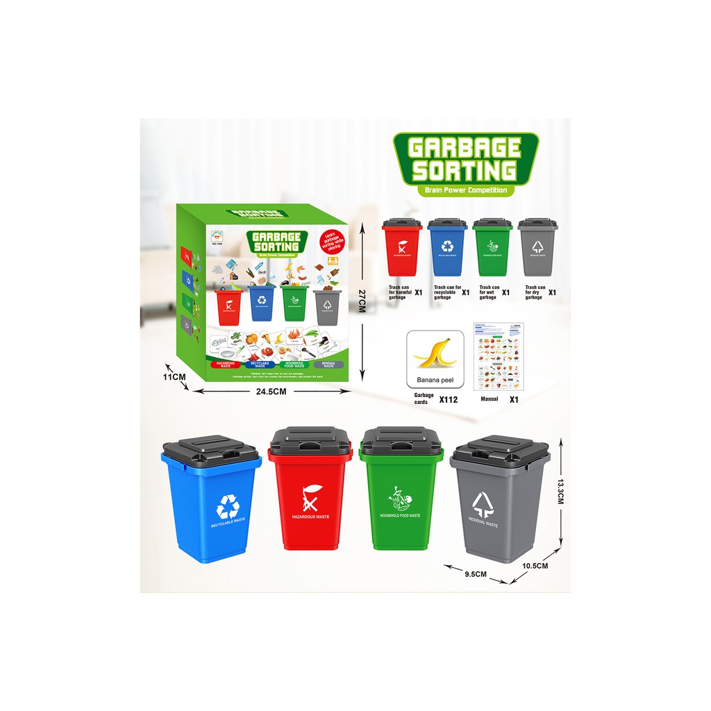 Jual Garbage Sorting - Brain Power Competition / Mainan Edukasi Pilah ...