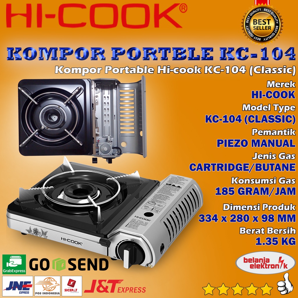 Jual KOMPOR PORTABLE / KOMPOR CAMPING HI-COOK KC-104 | Shopee Indonesia