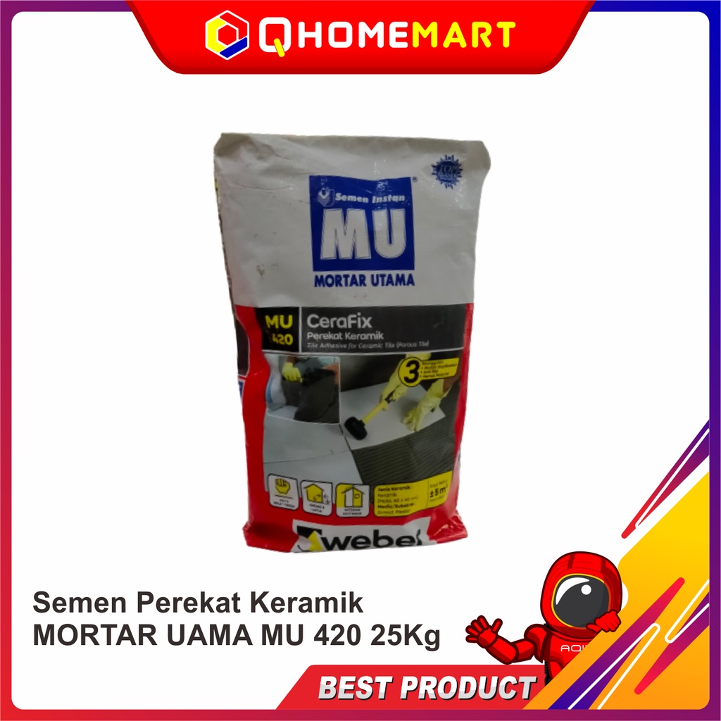 Jual Semen Perekat Keramik MORTAR UTAMA MU 420 25Kg | Shopee Indonesia