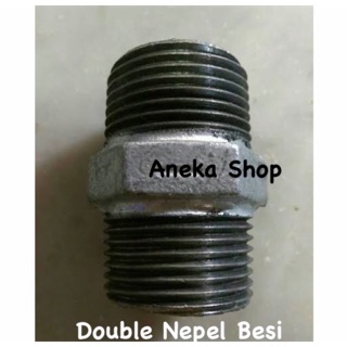 Jual Double Nepel 1/2 inch Besi Galvanis Galunggung | Shopee Indonesia