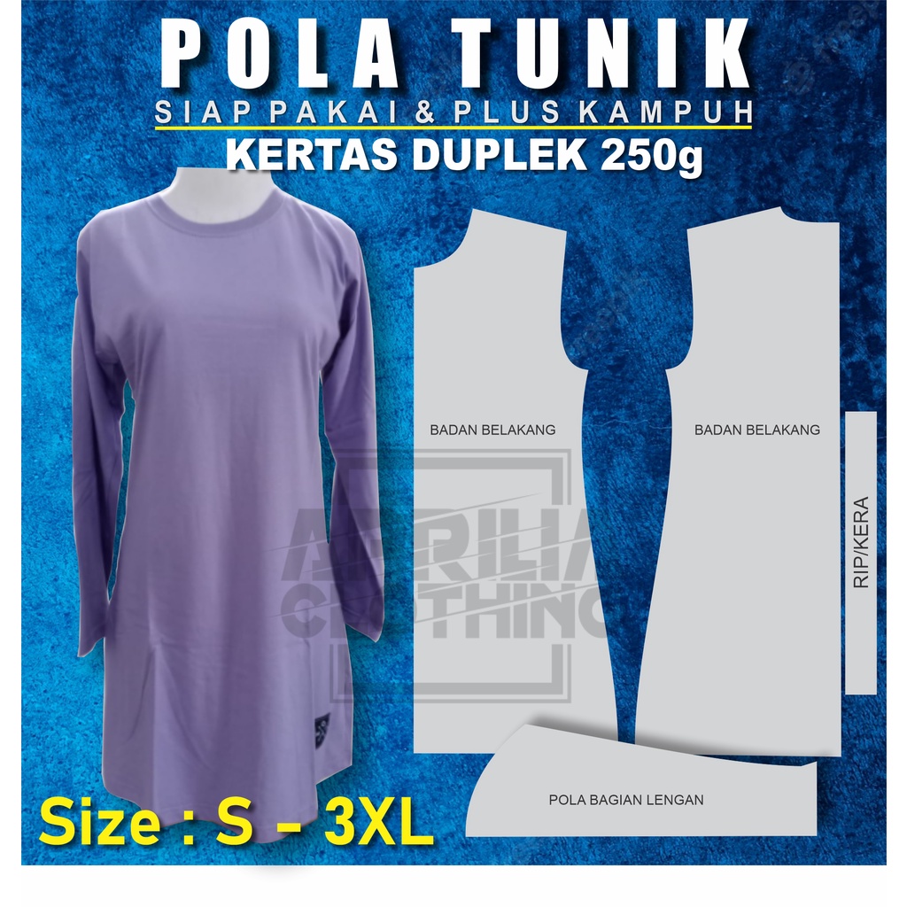 Jual POLA TUNIK KAOS POLA SIAP PAKAI MENGGUNAKAN KERTAS DUPLEK TEBAL 250g | Shopee Indonesia