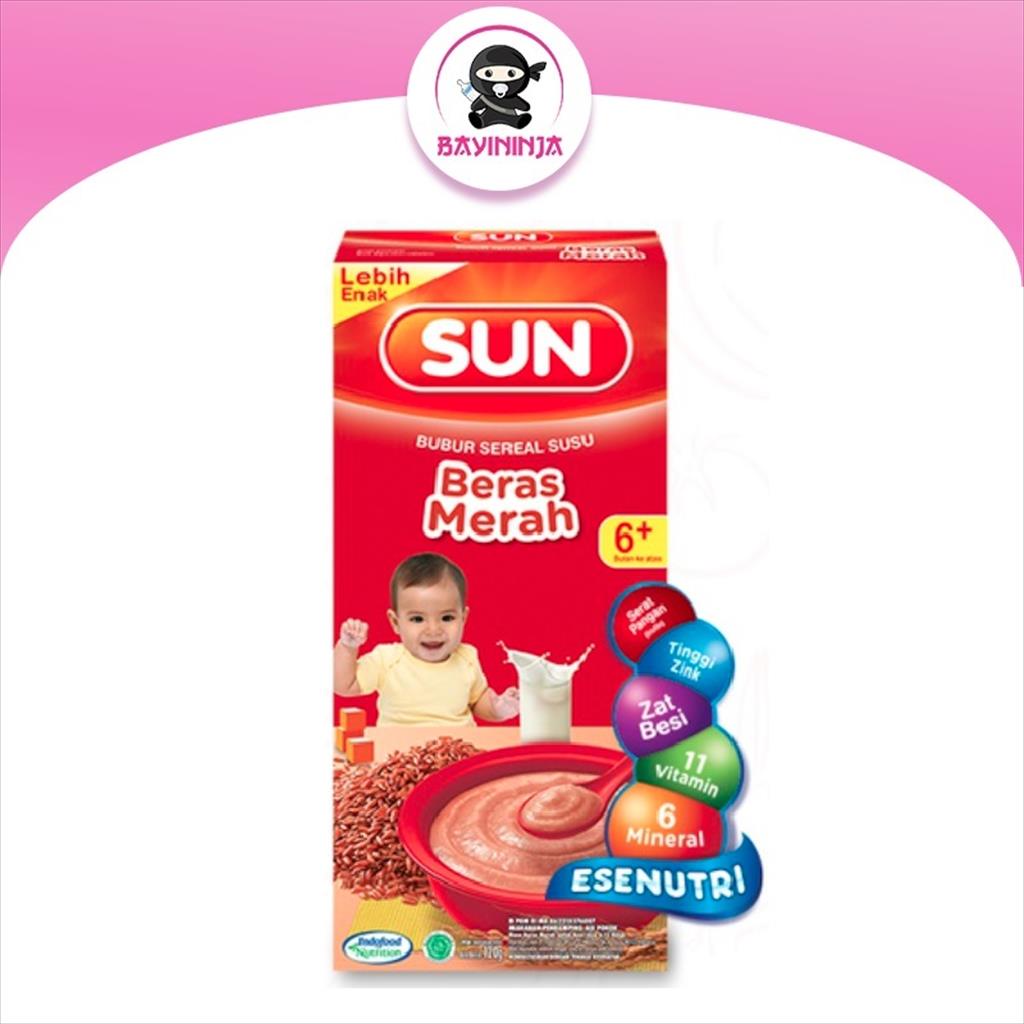 Jual SUN Bubur Sereal Susu Beras Merah 6 to 12 Bulan Box 120 g | Shopee ...