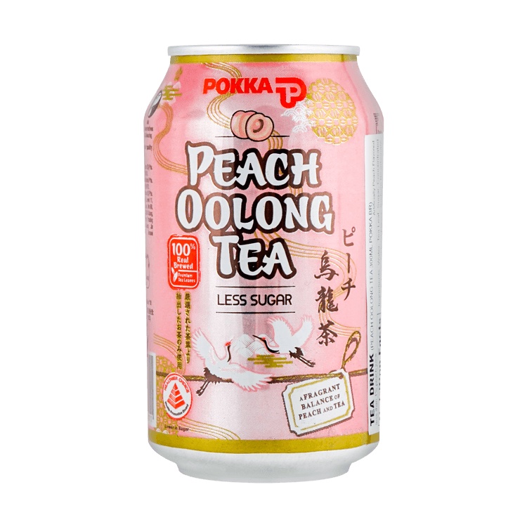Jual Minuman POKKA Can Drink - Peach Oolong Tea (Less Sugar) 300ml ...