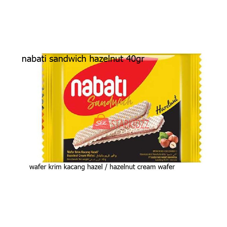 Jual Nabati wafer Sandwich Hazelnut 40gr wafer nabati kacang hazel ...