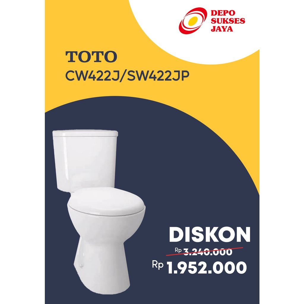 Jual TOTO CLOSET DUDUK CW422J / SW422JP | Shopee Indonesia