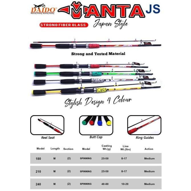 Jual QUALITY PRODUK JORAN PANCING DAIDO MANTA JAPAN STYLE PRO TERBARU 180 210 240 CM ORIGINAL ...